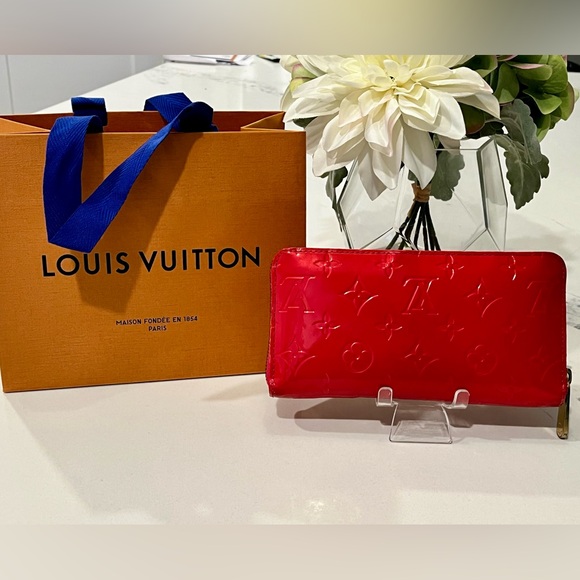 Louis Vuitton | Accessories | Louis Vuitton Red Vernis With Pink ...